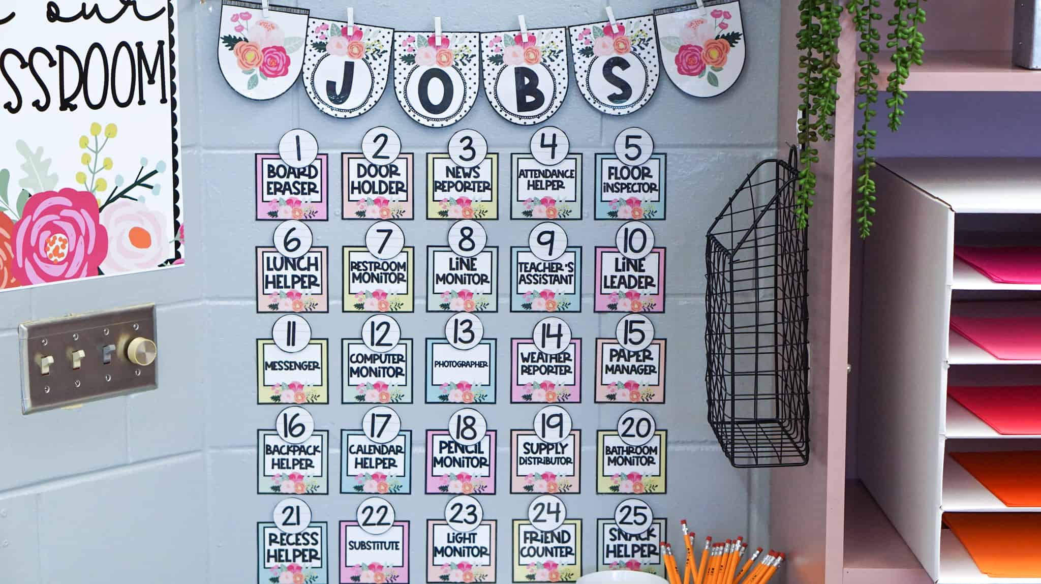 Farmhouse Floral Classroom Makeover | Confetti and Creativity