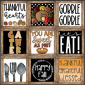 Farmhouse Thanksgiving Holiday Decor Posters | Confetti & Creativity
