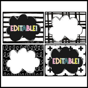 Bold Brights EDITABLE Labels | Confetti & Creativity