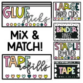 Bold Brights Teacher Toolbox Labels | Confetti & Creativity