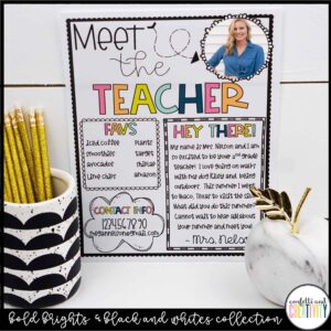 Bold Brights EDITABLE Meet the Teacher Form | Confetti & Creativity