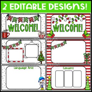 Christmas and Winter Holiday Google Slides Template | Distance Learning ...