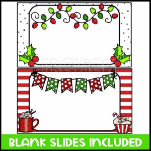 Christmas and Winter Holiday Google Slides Template | Distance Learning ...