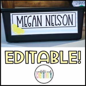 Lemon Farmhouse Desk Nameplates | Confetti & Creativity
