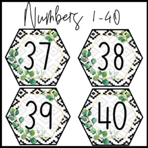 Boho Farmhouse Numbers 1-40 | Confetti & Creativity