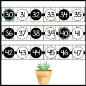 Boho Farmhouse Number Line 0-200 | Confetti & Creativity