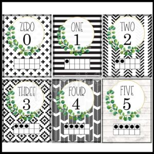 Boho Farmhouse Numbers 0-20 Ten Frames | Confetti & Creativity