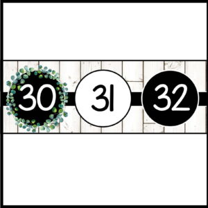 Boho Farmhouse Number Line 0-200 | Confetti & Creativity