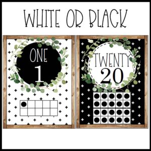 Tile Farmhouse Ten Frame Numbers 0-20 | Confetti & Creativity