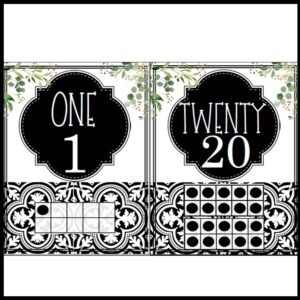 Tile Farmhouse Ten Frame Numbers 0-20 | Confetti & Creativity