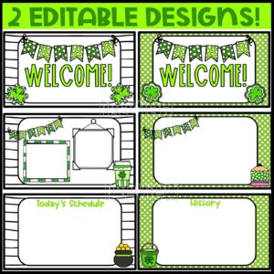 St. Patrick's Day Holiday Google Slides Template | Distance Learning ...