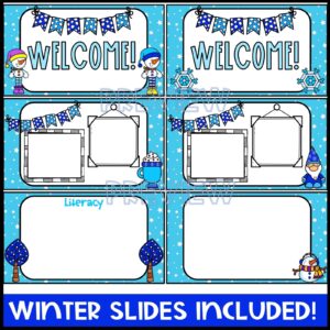 Christmas and Winter Holiday Google Slides Template | Distance Learning ...