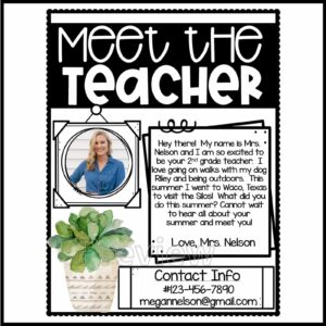 Plant Meet the Teacher | Confetti & Creativity