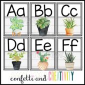 Plant Alphabet Posters: Normal and Cursive Fonts | Confetti & Creativity
