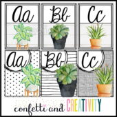 Plant Alphabet Posters: Normal and Cursive Fonts | Confetti & Creativity