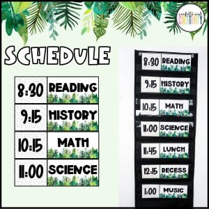 Tropical Schedule Cards | Confetti & Creativity