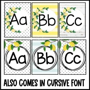 Lemon Alphabet Posters | Confetti & Creativity