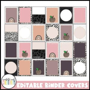 Boho Neutral Binder Covers | Confetti & Creativity