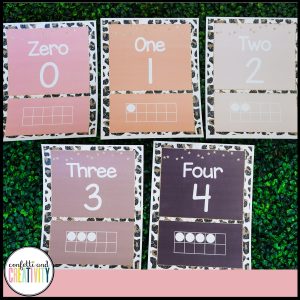 Boho Neutral 0-20 Ten Frames | Confetti & Creativity