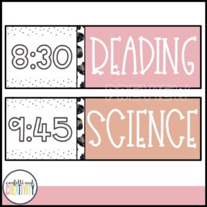 Boho Neutral Schedule Cards | Confetti & Creativity