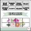 Farmhouse Floral Teacher Toolbox Labels | Confetti & Creativity