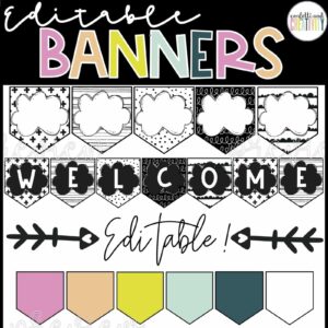 Bold Brights Editable Banner | Confetti & Creativity