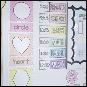 Pastel 2D and 3D Shape Posters
