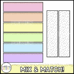Pastel Editable 10 Drawer Cart Labels | Confetti & Creativity