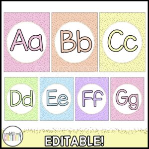 Pastel Alphabet Posters | Confetti & Creativity
