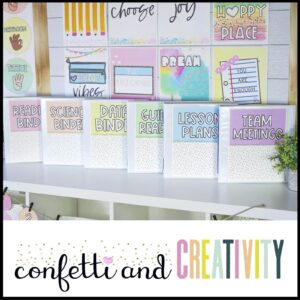 Pastel Editable Binder Covers & Spines | Confetti & Creativity