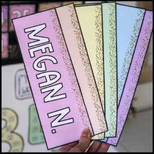 Pastel Desk Name Plates | Confetti & Creativity