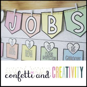 Pastel Job Cards and Banner | Confetti & Creativity