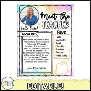 Pastel Meet the Teacher | Confetti & Creativity