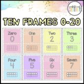 Pastel Numbers 0-20 with Ten Frames | Confetti & Creativity