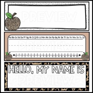 Boho Neutral Desk Name Plates | Confetti & Creativity