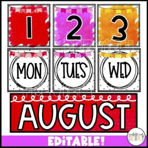 Watercolor Calendar Pack | Confetti & Creativity