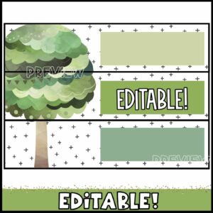 Nature Editable 10 Drawer Cart Labels | Confetti & Creativity