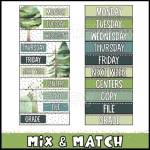 Nature Editable 10 Drawer Cart Labels | Confetti & Creativity