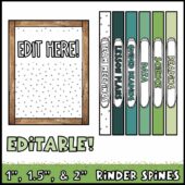 Nature Editable Binder Covers and Spines | Confetti & Creativity