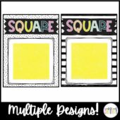 Bold Bright 2D and 3D Shape Posters