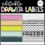 Bold Brights 10 Drawer Cart Labels | Confetti & Creativity