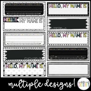 Bold Bright Desk Name Plates | Confetti & Creativity