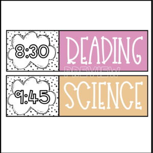 Bold Brights Schedule Cards | Confetti & Creativity