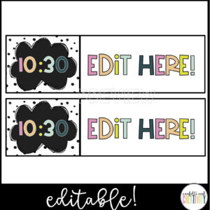 Bold Brights Schedule Cards | Confetti & Creativity