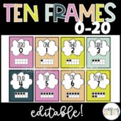 Bold Brights Numbers 0-20 with Ten Frames | Confetti & Creativity