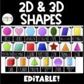 Farmhouse 2D and 3D Shape Posters
