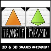 Farmhouse 2D and 3D Shape Posters
