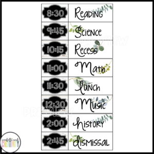 Farmhouse Schedule Cards | Confetti & Creativity