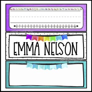 Watercolor Desk Name Plates | Confetti & Creativity