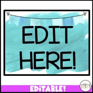 Watercolor Editable Labels | Confetti & Creativity